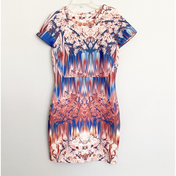 Zara | Dresses | Zara Womens Neoprene Scuba Bodycon Mini Dress Pink ...